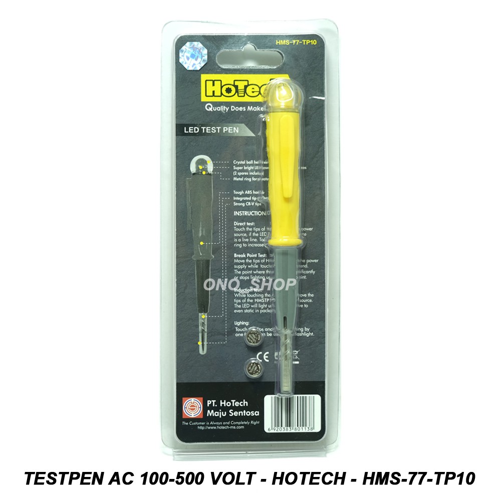 Jual LED Test Pen - 100-500 Volt - Hotech - HMS-77-TP10 | Shopee Indonesia