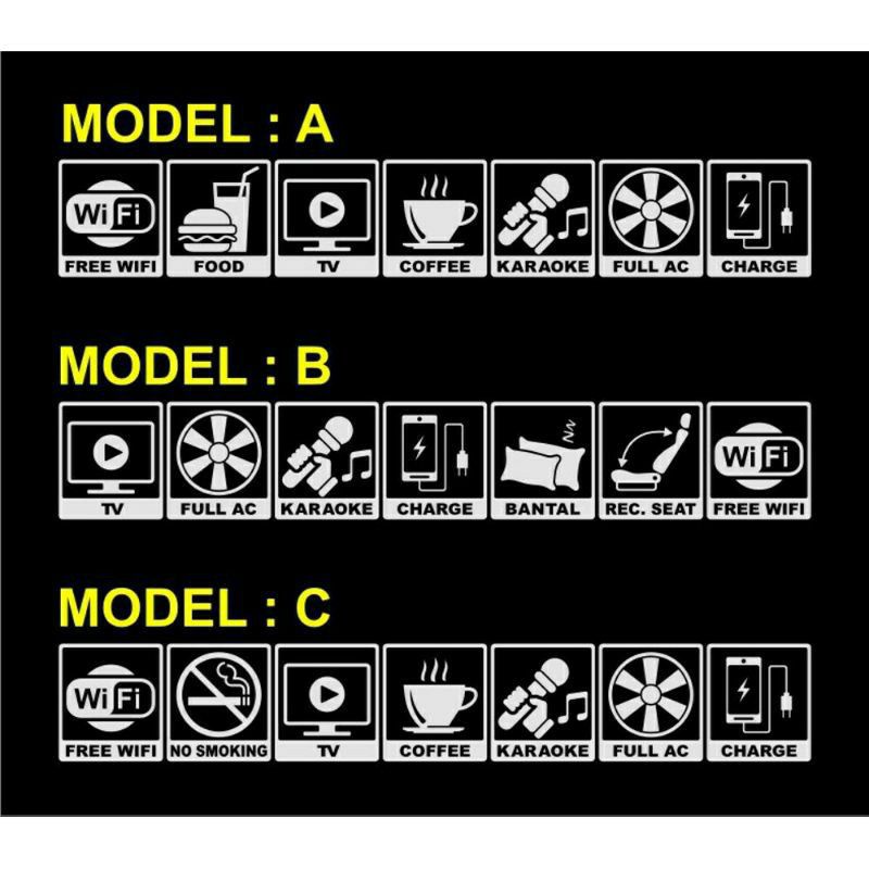 Jual stiker cutting viral FASILITAS bis elf mobil bus | Shopee Indonesia