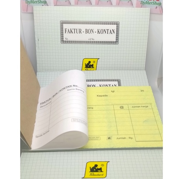 Jual Faktur - nota - bon kontan 2 ply merk standard | Shopee Indonesia