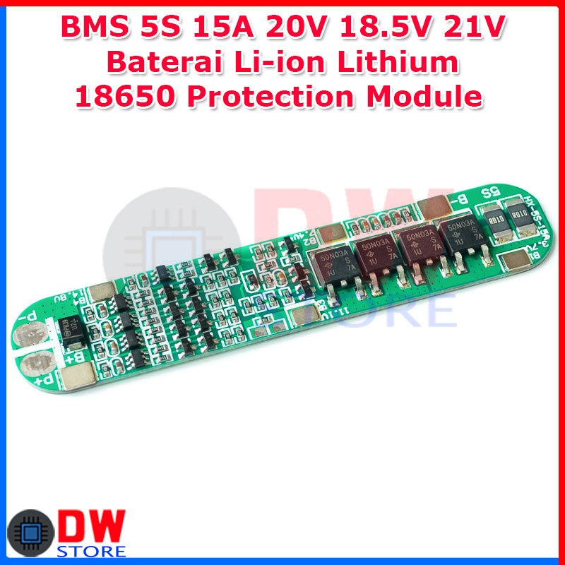 Jual BMS 5S 15A 20V 18.5V 21V Baterai Li-ion Lithium 18650 Charger ...
