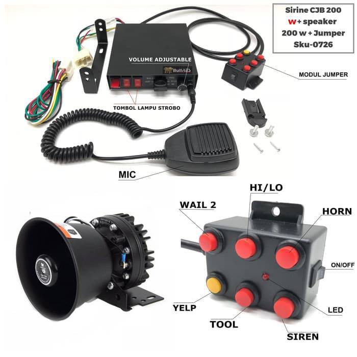 Jual MODUL TOA SIRINE CJB 200 8 SUARA PLUS JUMPER SPEAKER BULAT GRIGI ...
