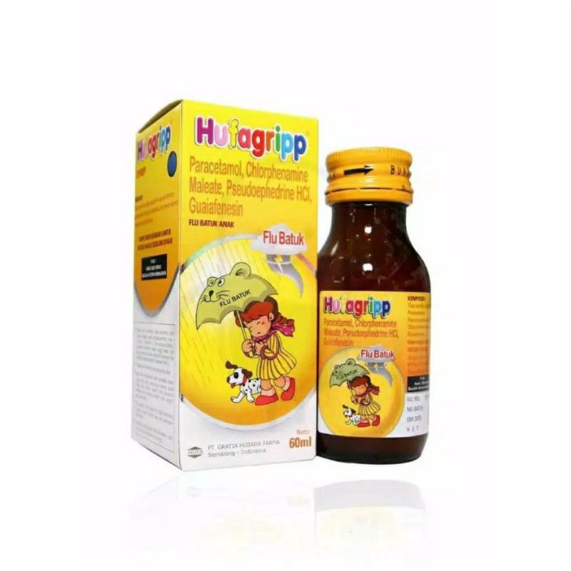 Jual HUFAGRIP FLU BATUK PANAS HUGAGRIPP 60 ML KUNING | Shopee Indonesia