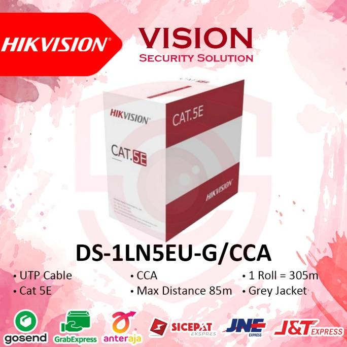 Jual Kabel LAN UTP IP Cat 5E Hikvision DS-1LN5EU-G/CCA CCA 305M Grey | Shopee Indonesia
