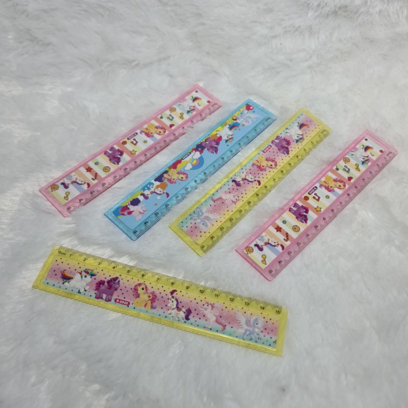 Jual penggaris sekolah anak motif little pony warna | Shopee Indonesia