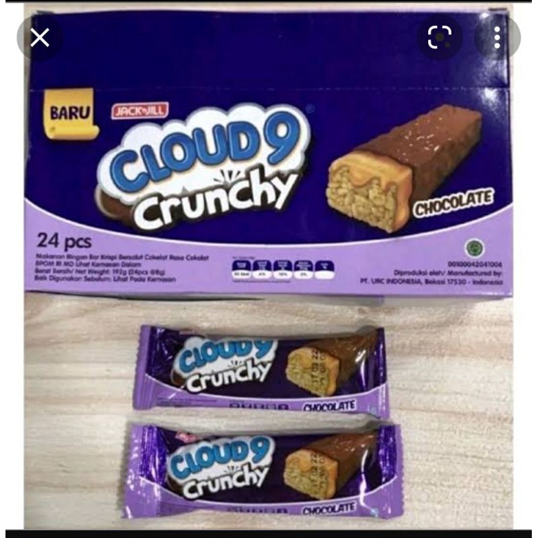 Jual cloud9 crunchy 8gr ( 1 pack isi 24 pcs) | Shopee Indonesia
