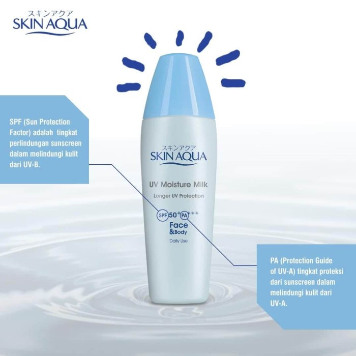 Jual Skin Aqua UV Moisture Milk SPF 50 PA 40g Halal Original Shopee Indonesia