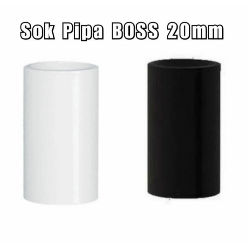 Jual SOK PIPA LISTRIK 20MM MERK BOSS HITAM/PUTIH 1 pack | Shopee Indonesia