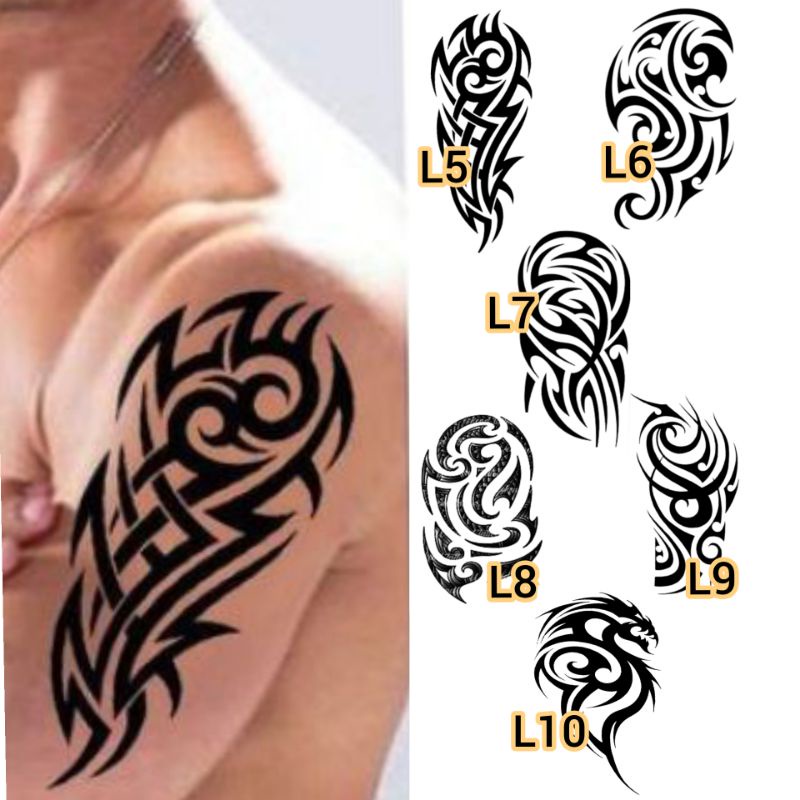 Jual Tato Basic Tahan 5-7 Hari Tato Temporer Tribal Tato simple tato ...