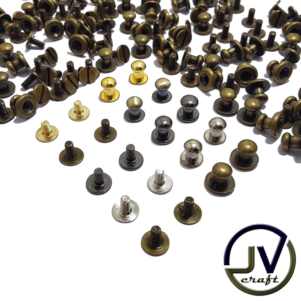 Jual KANCING TAS / BAUT PION 6 MM / 1 SET | Shopee Indonesia