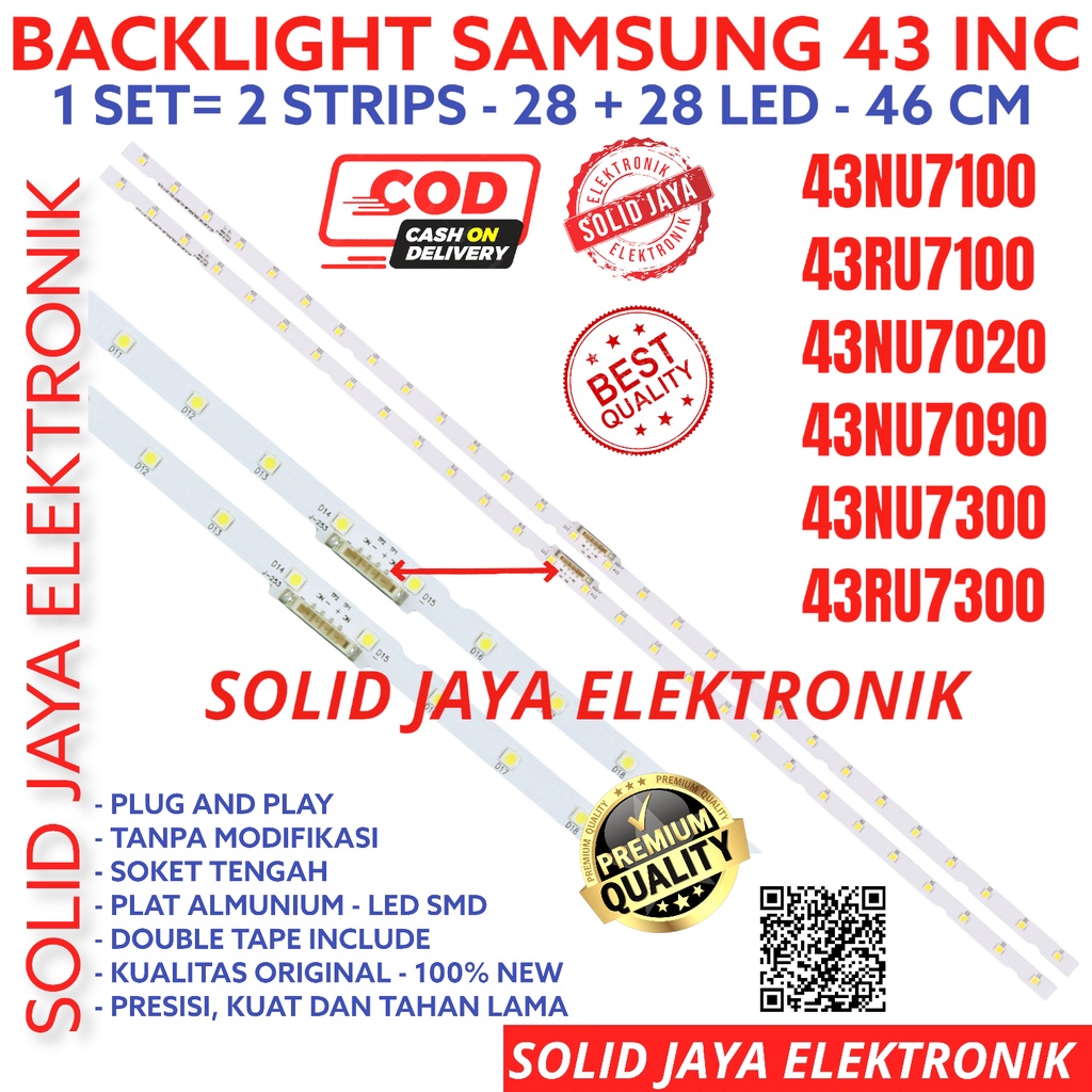Jual BACKLIGHT TV LED SAMSUNG 43 INC UA 43NU7100 43RU7100 43NU7020 43NU7090 43NU7300 43RU7300 ...