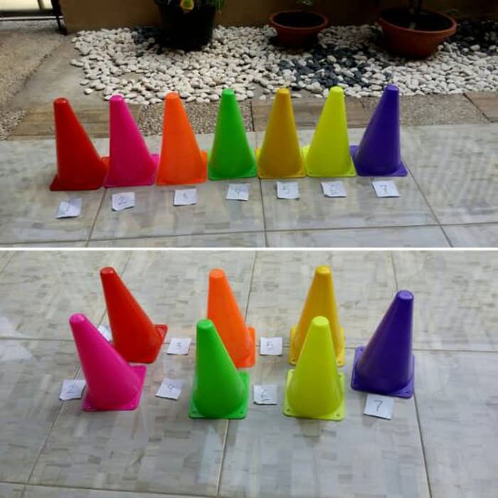 Jual Cone Kecil Kerucut Crucut Marker Latihan Bola Slalom Skate Basket ...