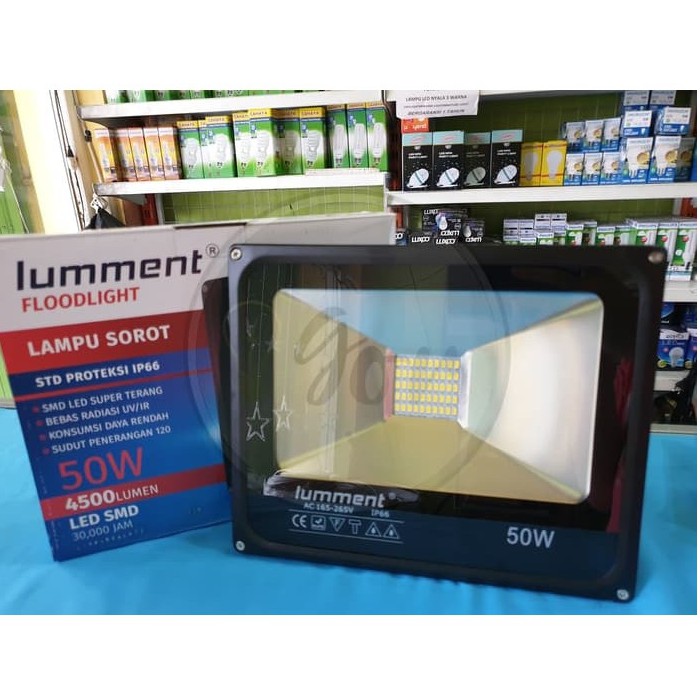 Jual LAMPU SOROT/LED FLOOD LIGHT LUMMENT 50 WAT | Shopee Indonesia