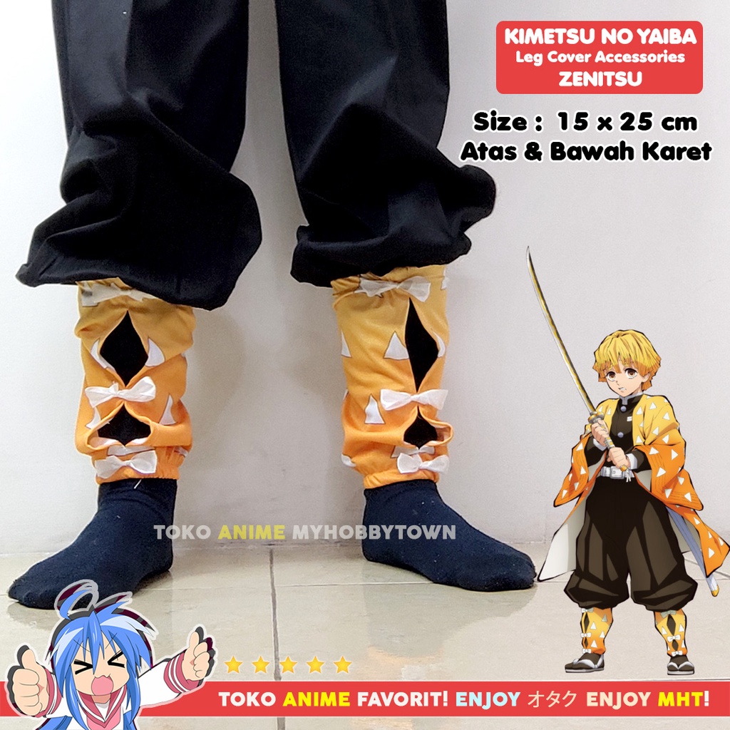 Jual Leg Cover Anime Kimetsu no Yaiba Demon Slayer Zenitsu Agatsuma ...