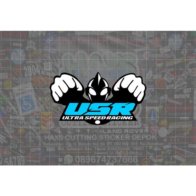 Jual Cutting Sticker Logo USR Ultra Speed Racing Ukuran 10 Cm hax55 Ayo ...