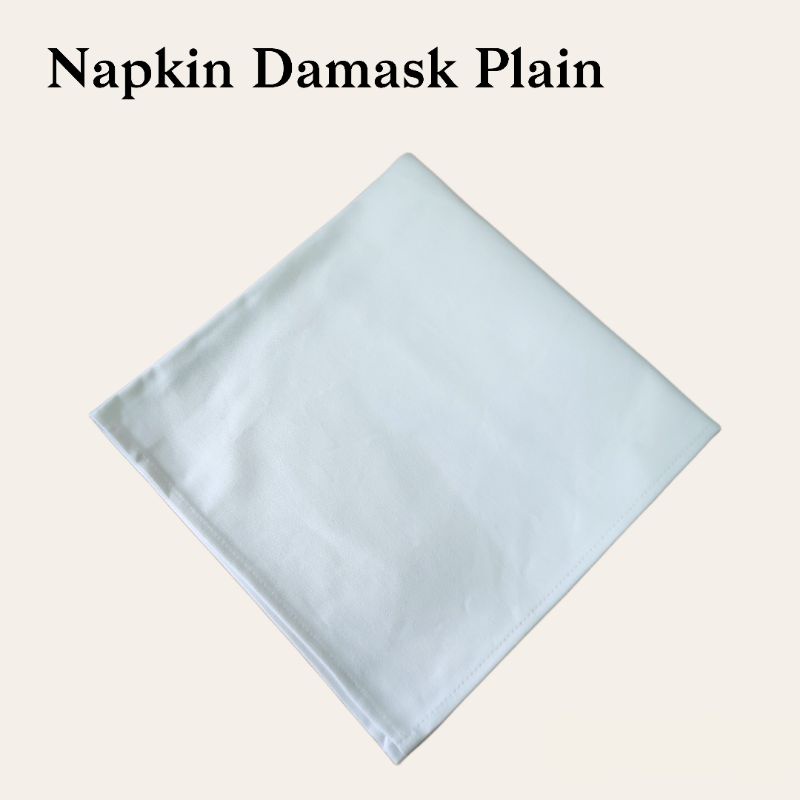Jual NAPKIN DAMASK SATIN BAND PUTIH 50X50 CM | Shopee Indonesia