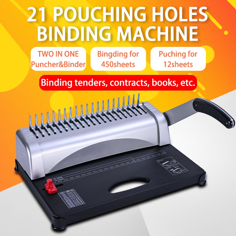 Jual Slayershop a4 paper puncher binder 21 lubang binding machine 12 ...