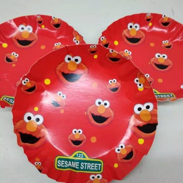Jual Piring kertas / paper plate elmo | Shopee Indonesia