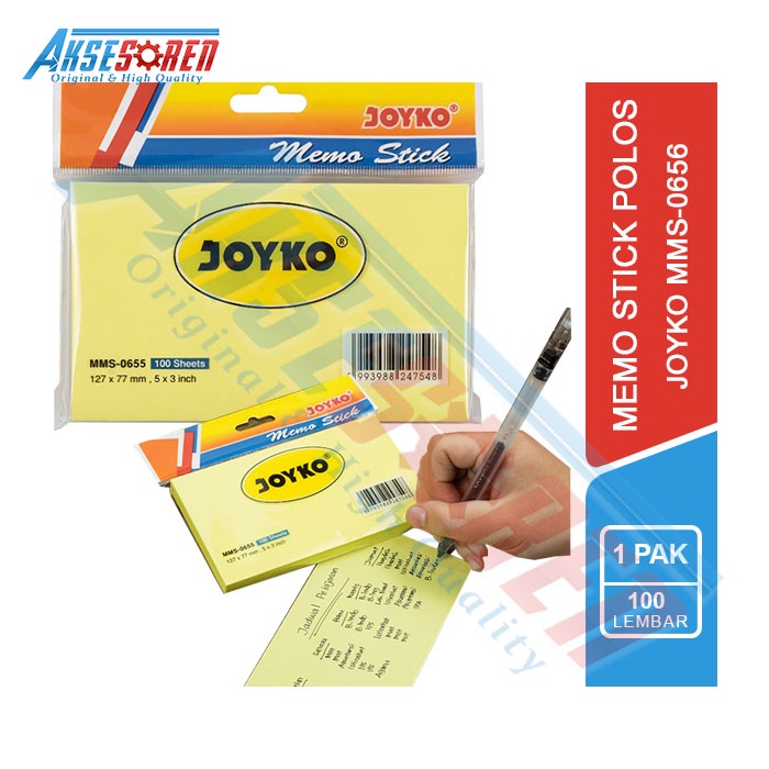 Jual Memo Stick Jumbo Joyko [MMS-0655] / Sticky Note Polos Persegi ...