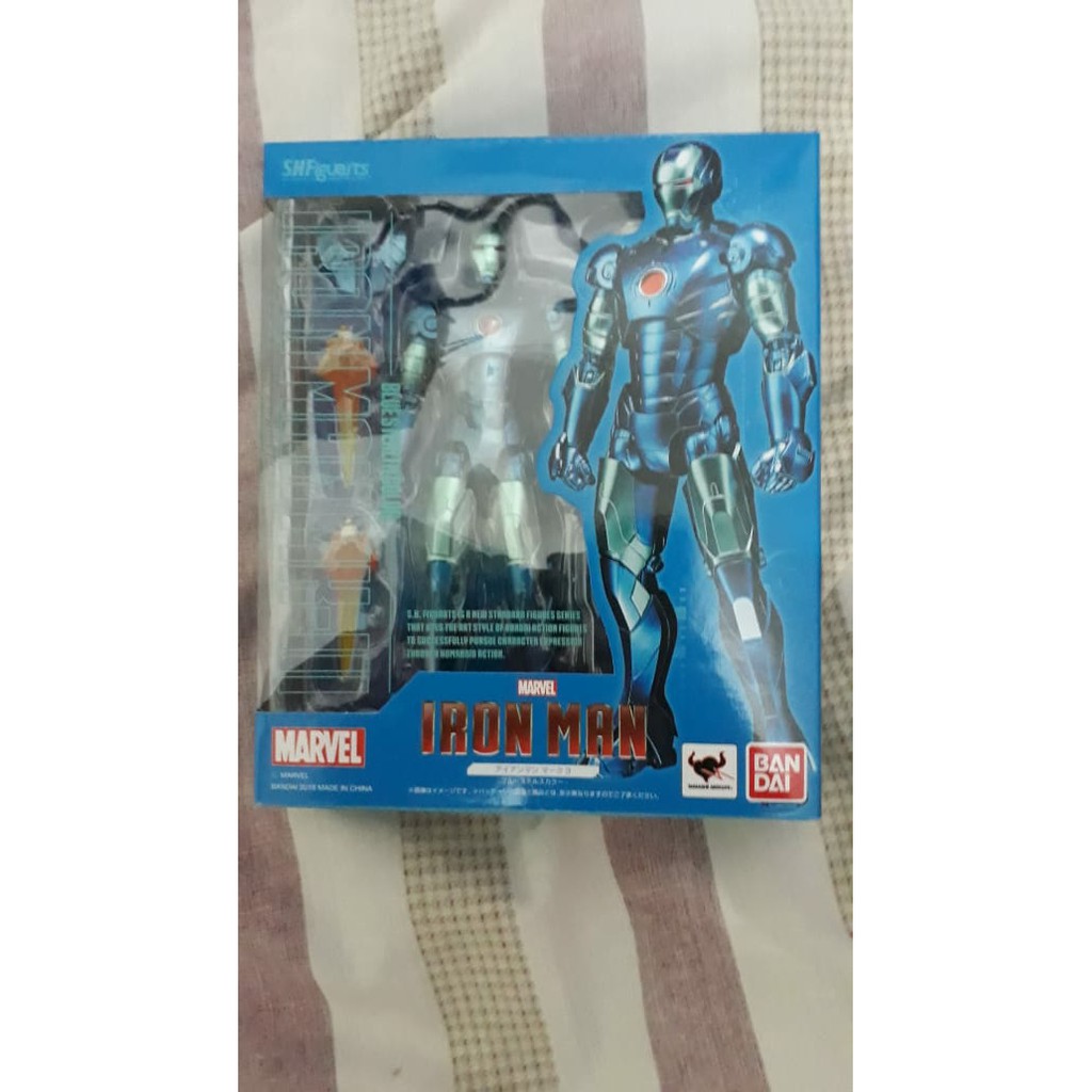 Jual Shf iron man mk 3 blue stealth color | Shopee Indonesia