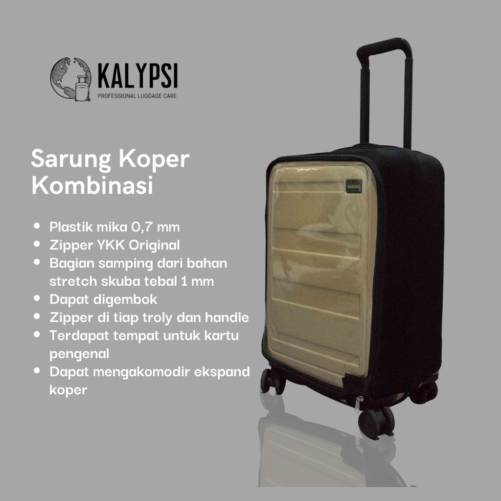 Jual Sarung Koper Luggage Cover Pelindung koper Kombinasi Mika/Plastik ...
