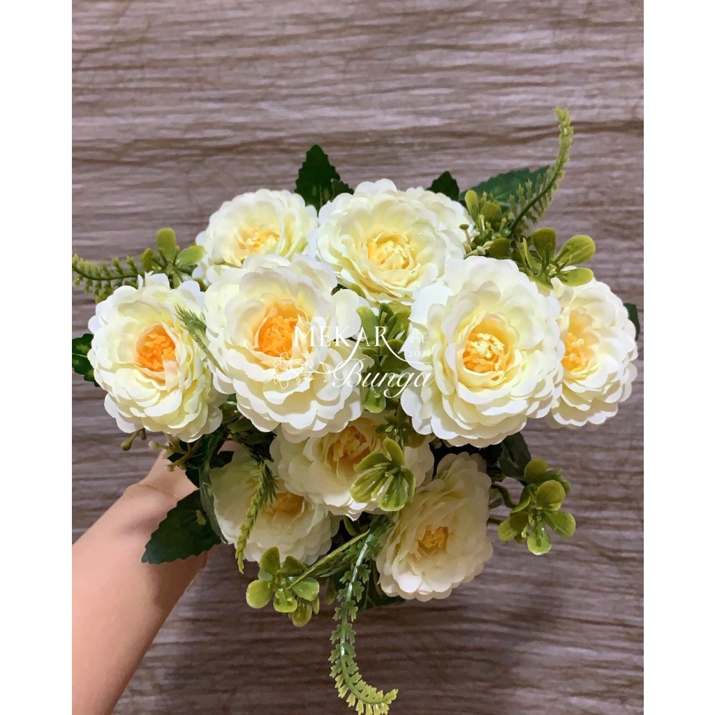 Jual (M 138) - Bunga Artifisial Chrysan 5 Kuntum Dekor Hantaran ...