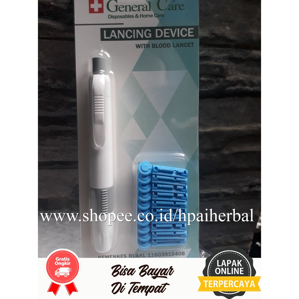 Jual Lancing Device Pen Lancet General Care Pen Bekam / Lancing Pena ...