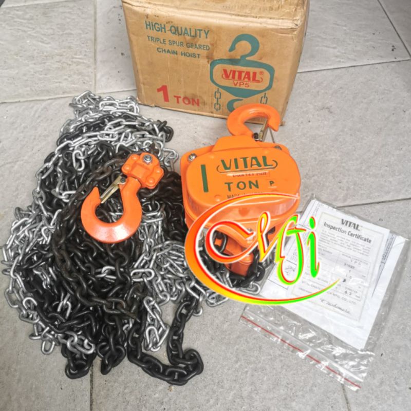 Jual Chain Block 1 Ton × 5 Meter Vital Original Made In Japan Takel ...