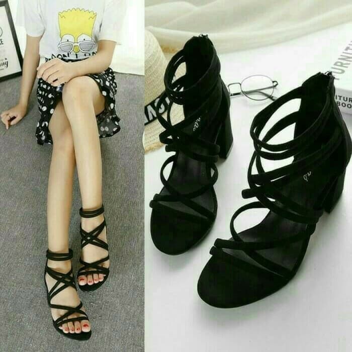 Jual High Heels Wanita Hak Tahu Tali Heels Presilia Nude (Gold) Ty06 ...