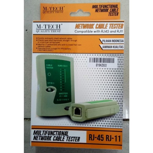Jual LAN TESTER UTP RJ45 RJ11 M-TECH Network Cable Tester | Shopee ...