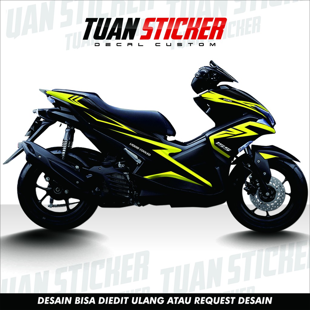 Jual Sticker Striping Decal Aerox 155 full body simple racing custom ...