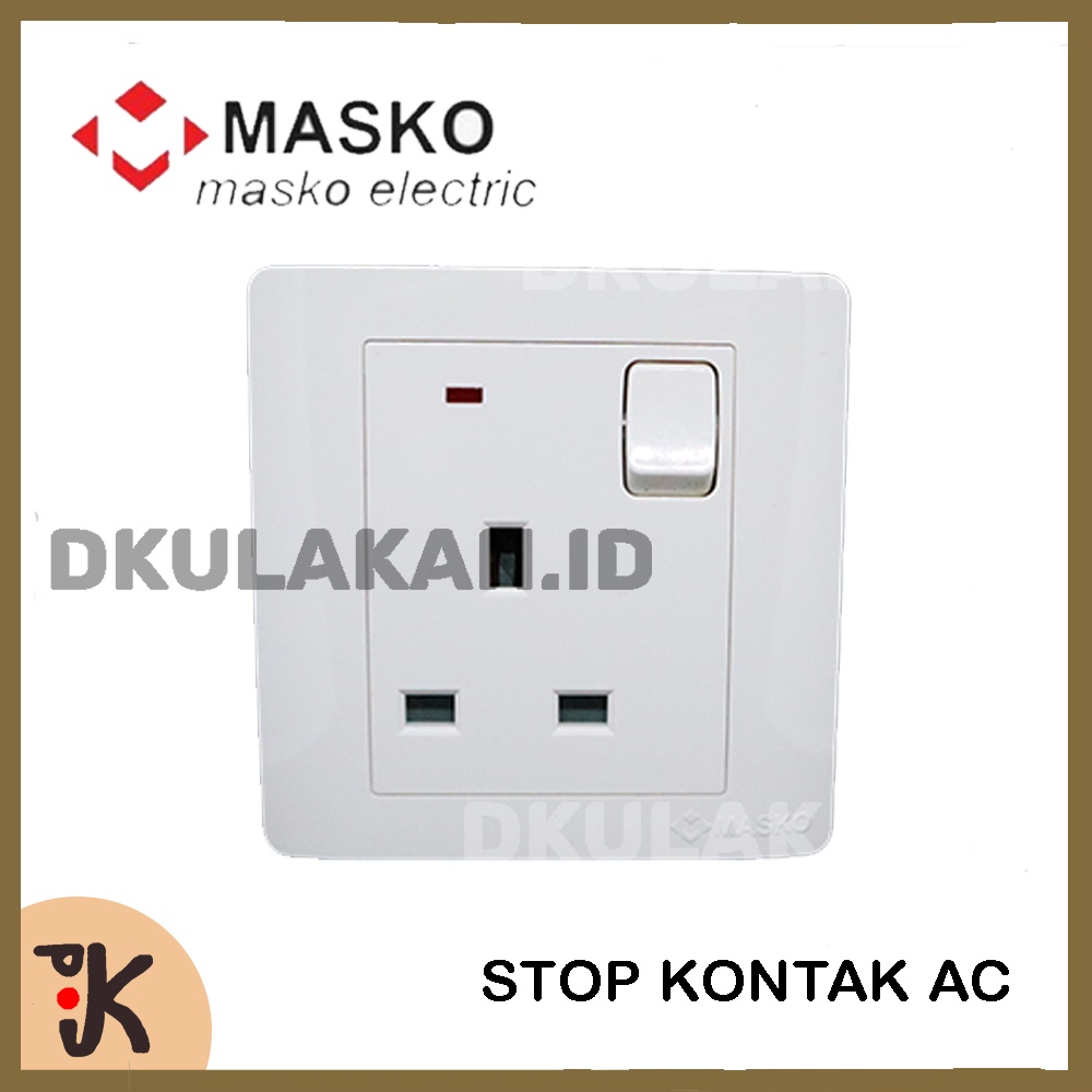 Jual MASKO IB STOP KONTAK AC PUTIH + SEKRUP MINIMALIS TIPE VIOLA V-353 ...