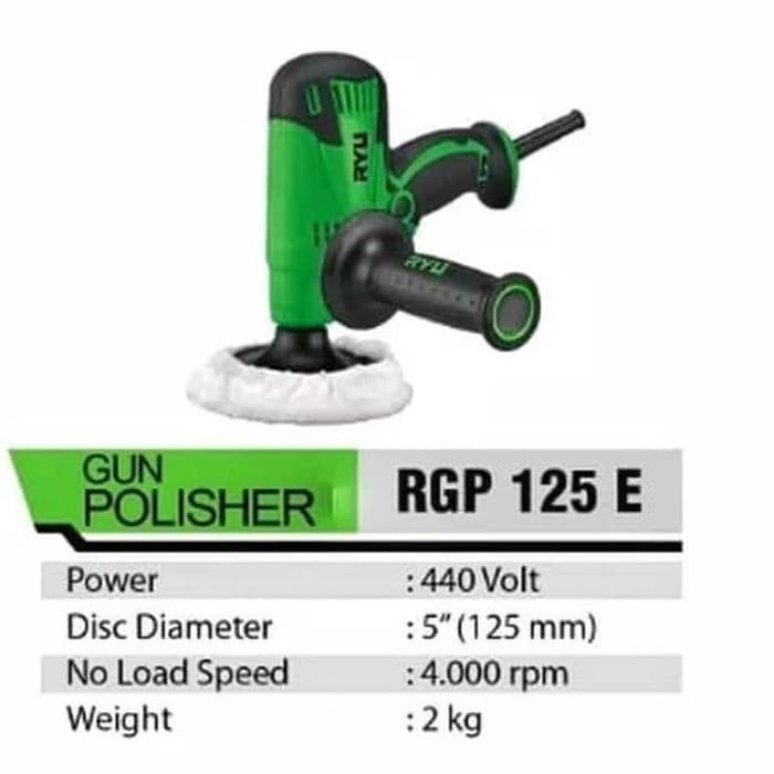 Jual MESIN POLES RYU RGP 125E POLISHER MOBIL MOTOR 5 INCH | Shopee ...