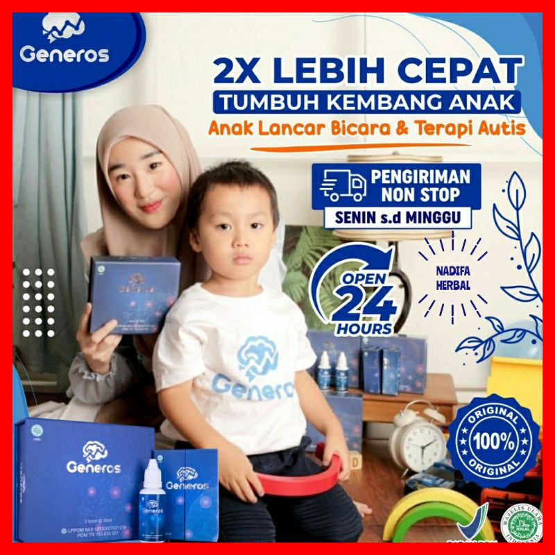 Jual GENEROS -SUPLEMENT NUTRISI OTAK ANAK BANTU ATASI TERLAMBAT BICARA ...