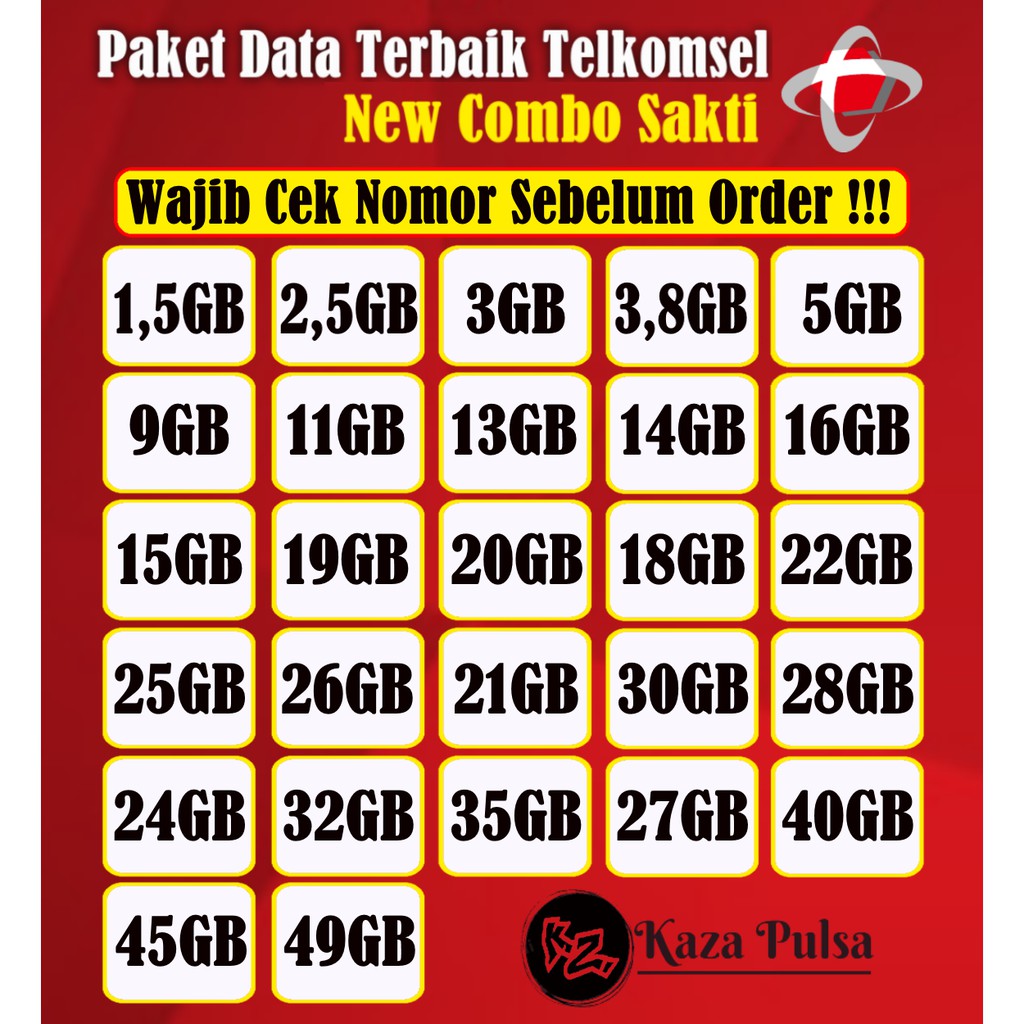 Jual Paket Data Terbaik Telkomsel New Combo Sakti Simpati As 3GB 15GB ...