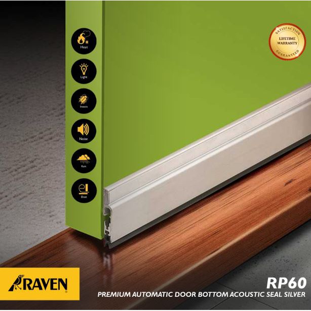 Jual RAVEN Automatic Door Bottom Seal RP60 Silver - Seal Pintu Otomatis ...