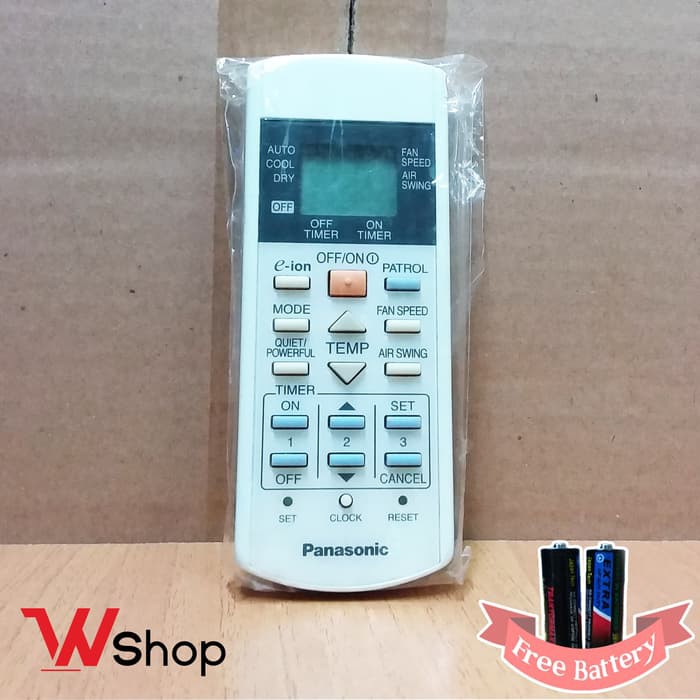 Jual Remot/Remote AC Panasonic E-ion - ORIGINAL - Air Conditioner remote | Shopee Indonesia