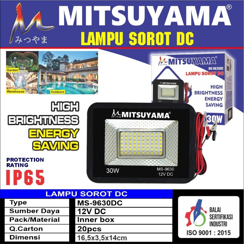 Jual lampu sorot kap sorot Dc 12v 30watt mitsuyama ms 9630dc | Shopee Indonesia