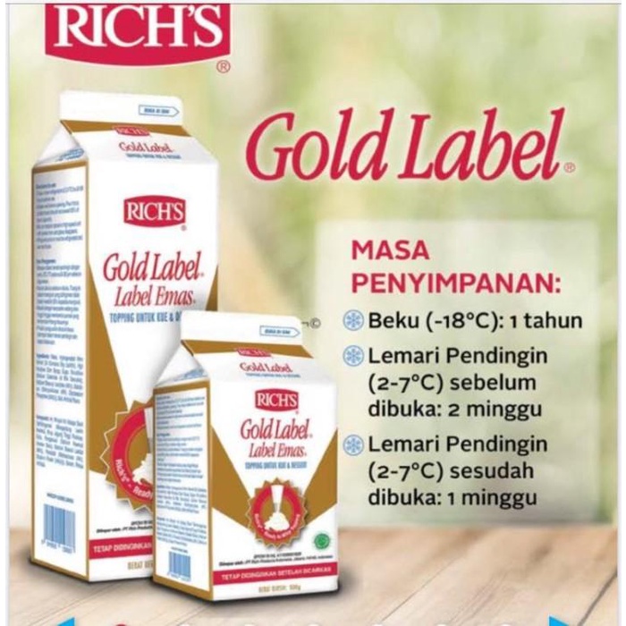 Jual Rich Gold Label Whipping Cream 907gram - Gosend/Grab ONLY ...