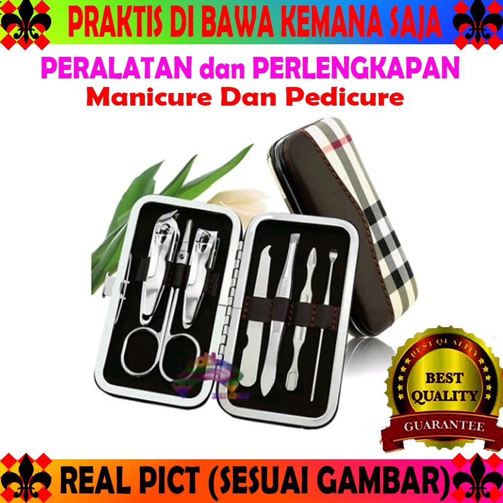 Jual ALAT MANICURE - PEDICURE LENGKAP SET 7 IN 1 MINI STAINLESS STELL ...