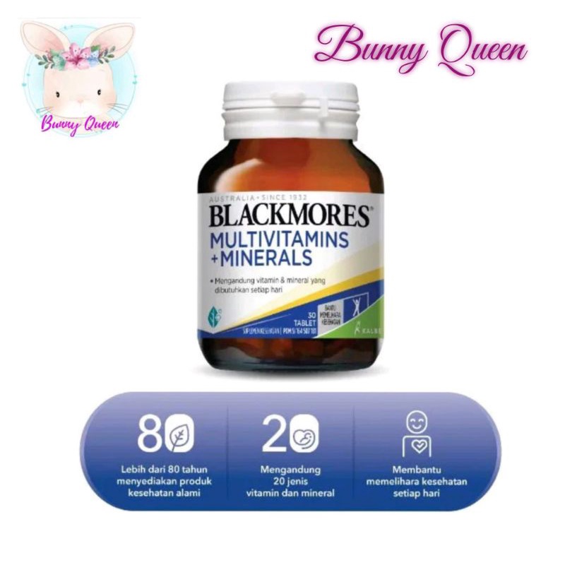 Jual Blackmores Multivitamin + Minerals multivitamin isi 30 isi 60 isi 120 tablet kapsul caps ...