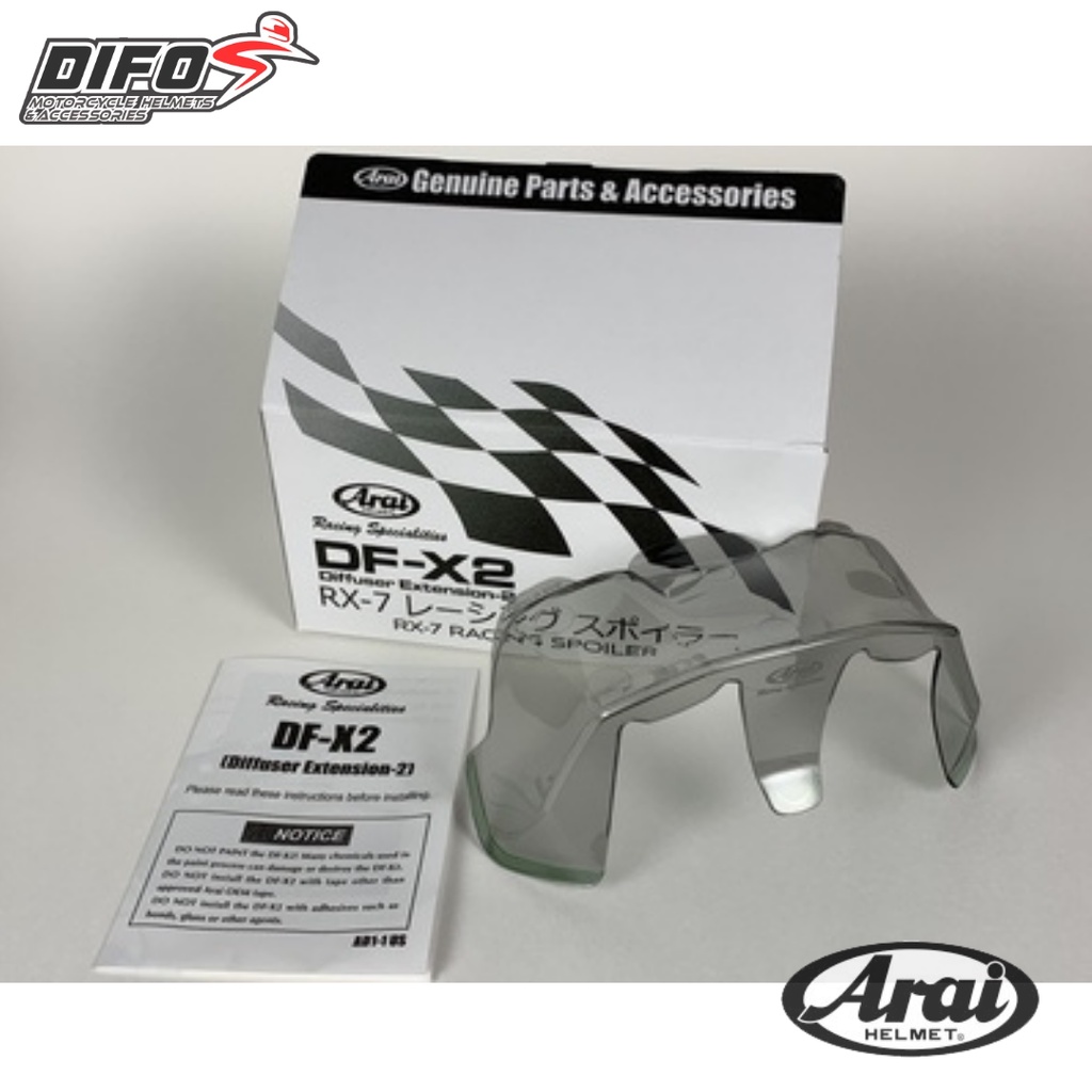 Jual Spoiler Racing Diffuser Extension Arai DF-X2 RX7X Light Smoke ...