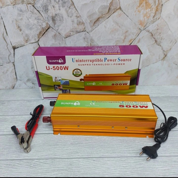 Jual power inverter UPS sunpro 500W-UPS sunpro U-500W | Shopee Indonesia