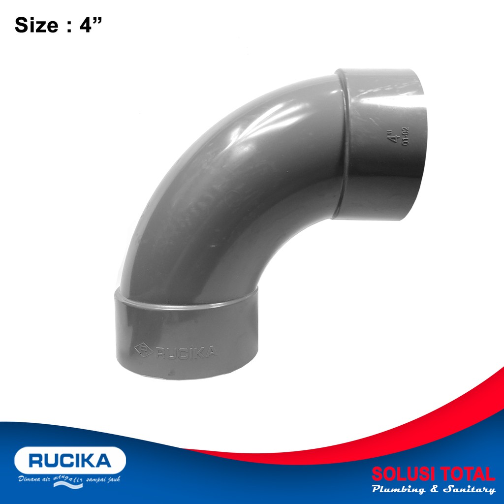 Jual Long Elbow D 4 Inch PVC Elbow D 4" PVC Rucika | Shopee Indonesia