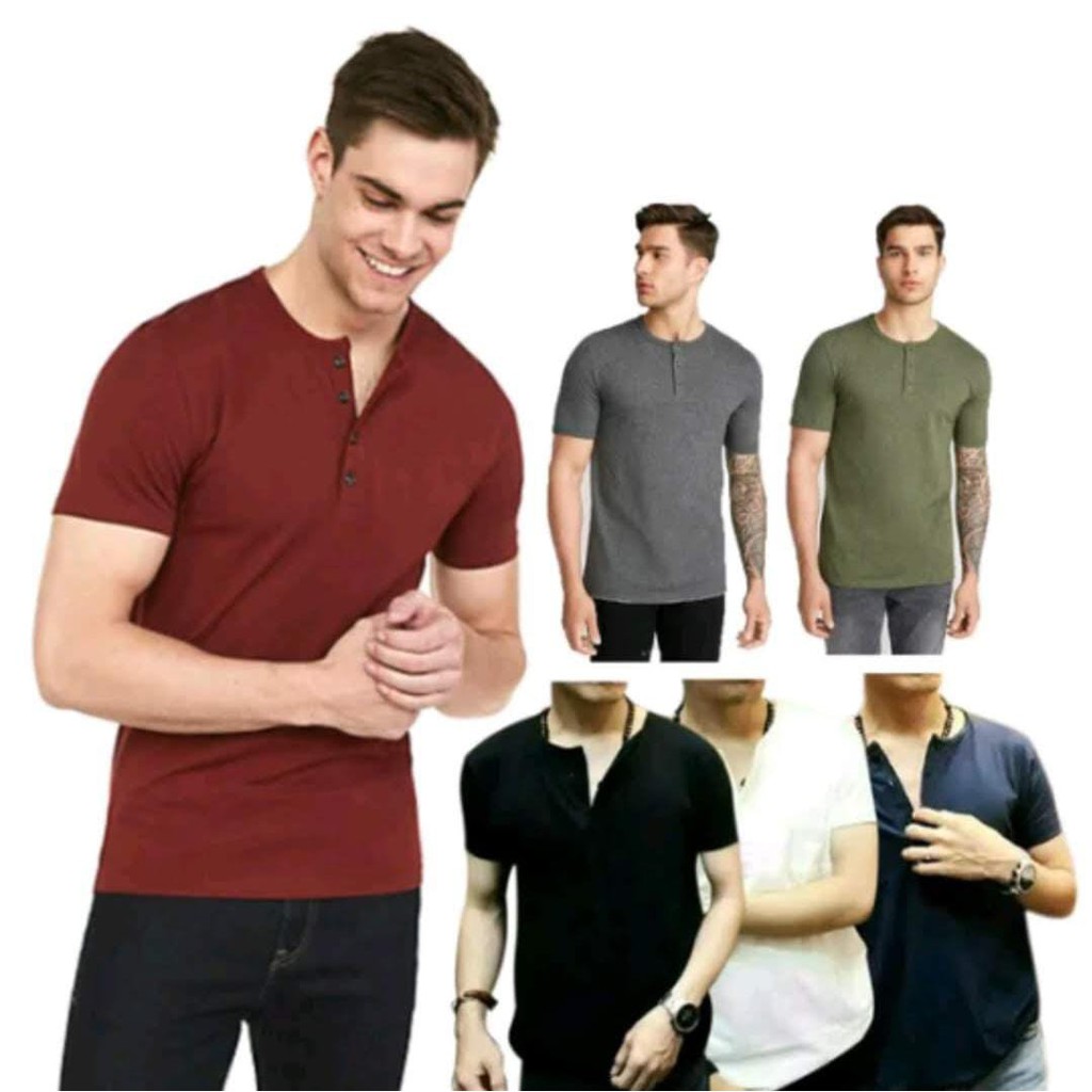 Jual Kaos Polos Kancing / Kaos Polos Henley / Kaos Polos Kancing Depan ... Jual Kaos Polos Kancing / Kaos Polos Henley / Kaos Polos Kancing Depan ...