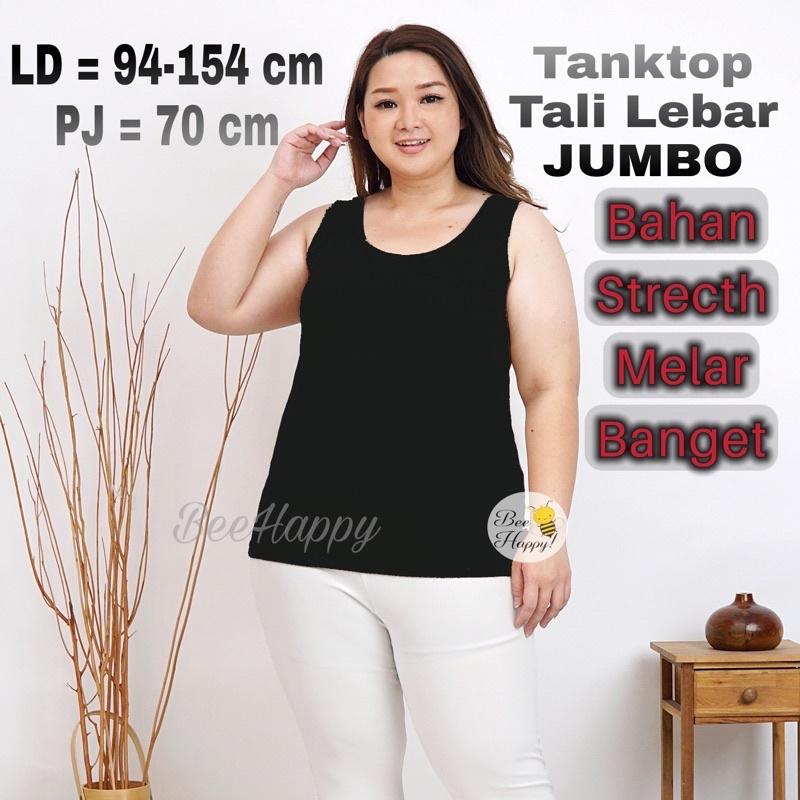 Jual TANKTOP WANITA JUMBO TALI BESAR - SINGLET WANITA JUMBO - TANK TOP ...