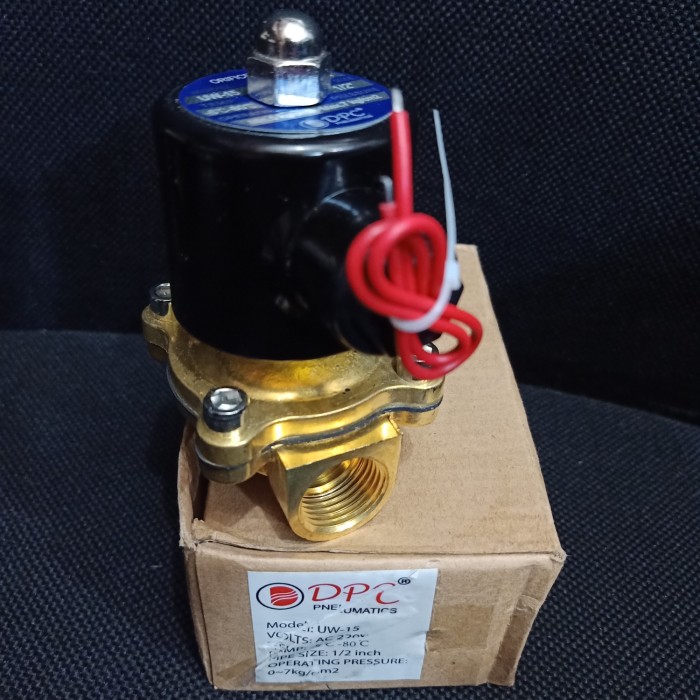 Jual Solenoid Valve air / angin DPC type UW 15 (1/2"inch - 220v.ac ...