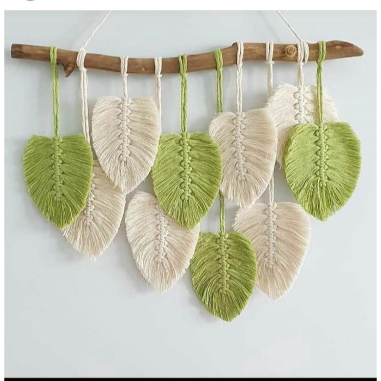 Jual (Ready stok) Macrame 10 daun Hijau Muda | Shopee Indonesia