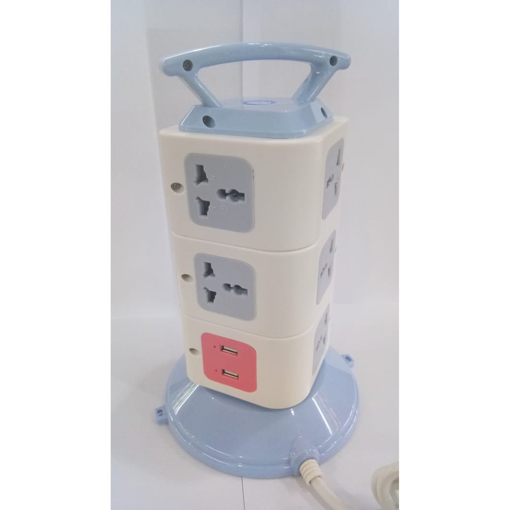 Jual TERMINAL - COLOKAN LISTRIK 3 TINGKAT 2 USB ORIGINAL | Shopee Indonesia