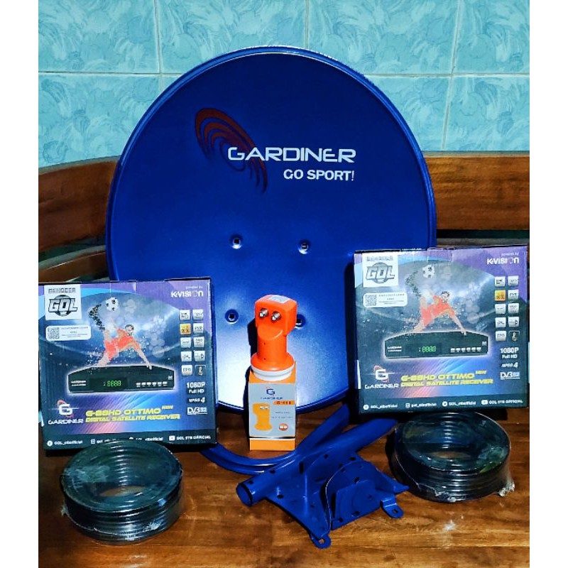 Jual PAKET LENGKAP PARABOLA MINI 2 RECEIVER KVISION GARMEDIA GARDINER ...