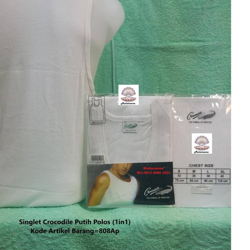 Jual Singlet Croile Putih Polos 808 Ap | Shopee Indonesia